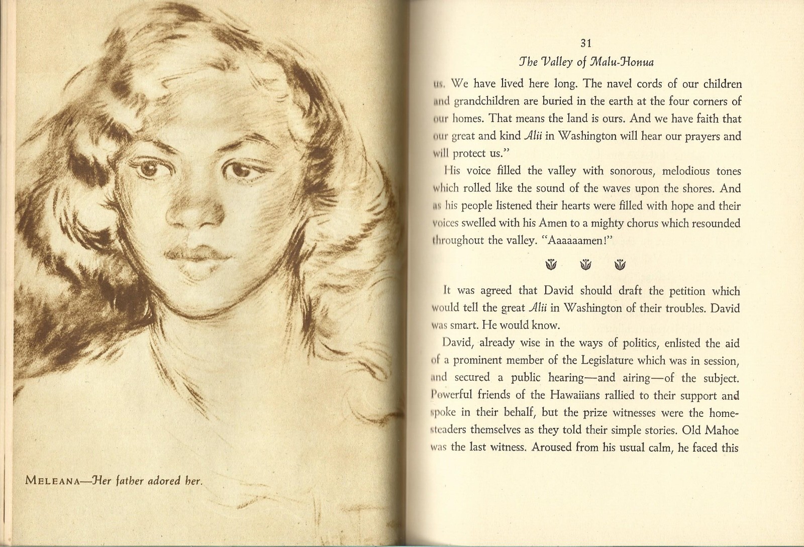 IN A HAWAIIAN VALLEY by Kathleen Dickenson Mellen 1947 Hardcover ...