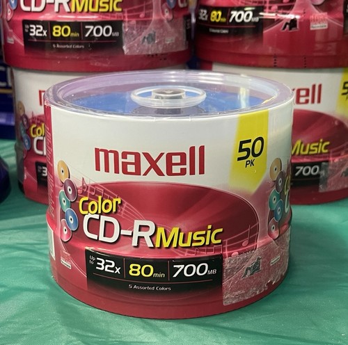 5 50pk Maxell Multi-Color CD-R Blank & 3 75pk Sony DVD-RW Blank CDs NEW ...
