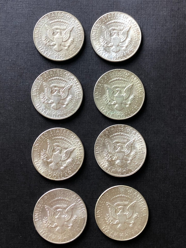 Kennedy 1966-67-68-69 X 2 Half Dollar (LOT 8) (M3082) | eBay