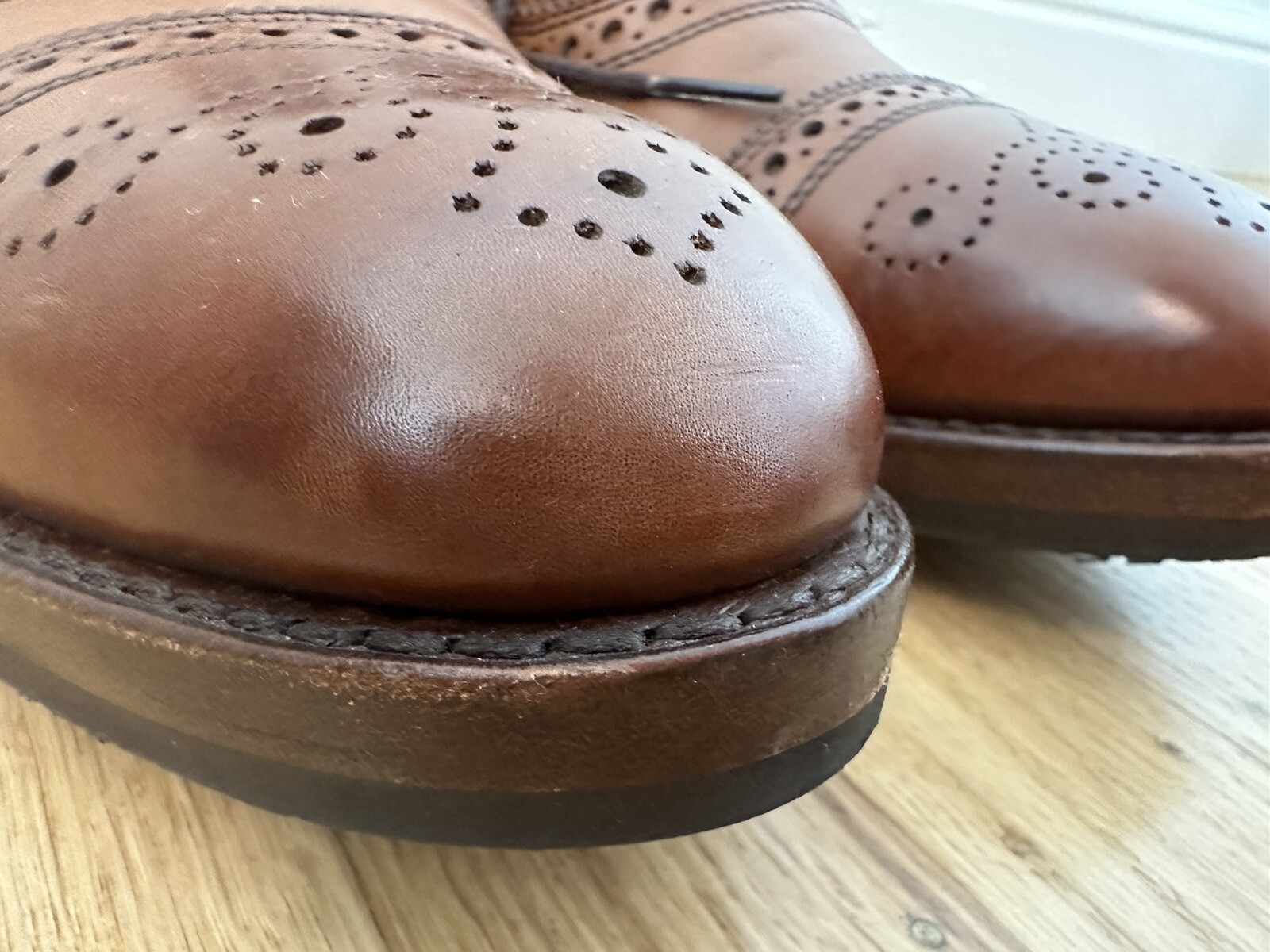 ALLEN EDMONDS 9D STRAND WALNUT LEATHER CAP TOE DRESS SHOES | eBay