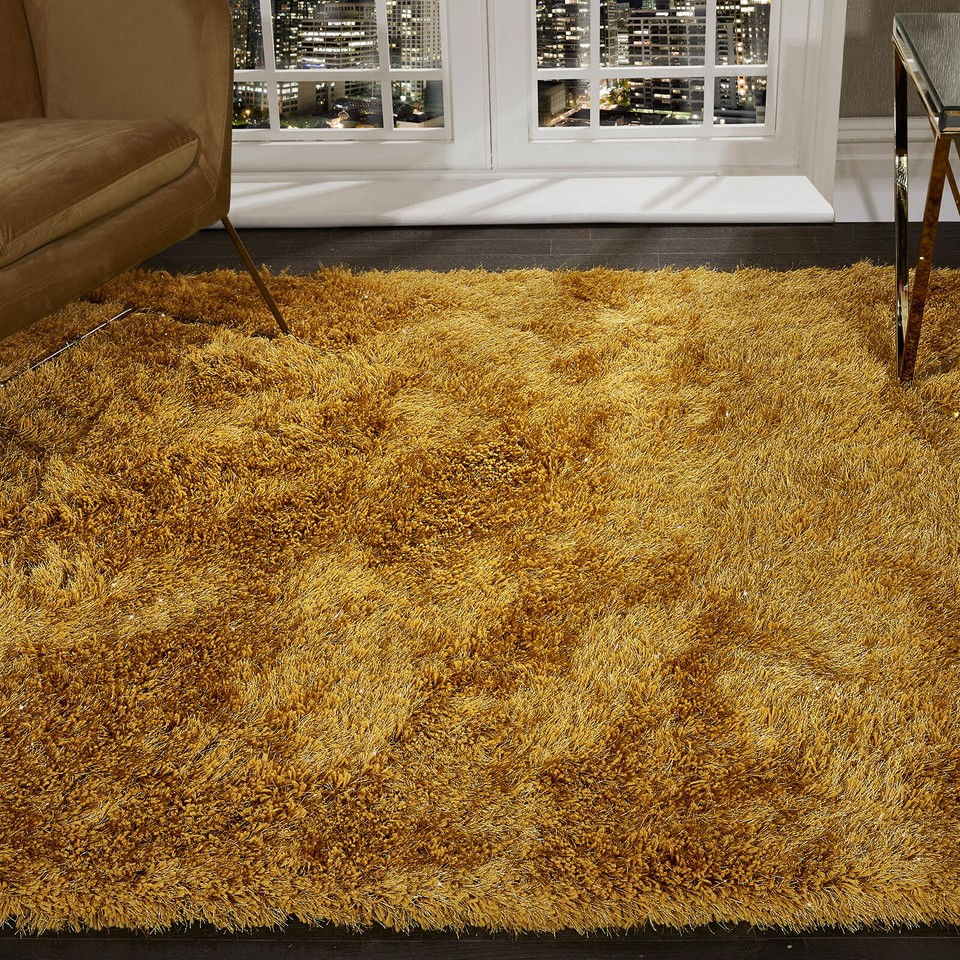 Shaggy Rug SHIMMER SPARKLE GLITTER 5.5cm Thick Soft Pile Large Living ...