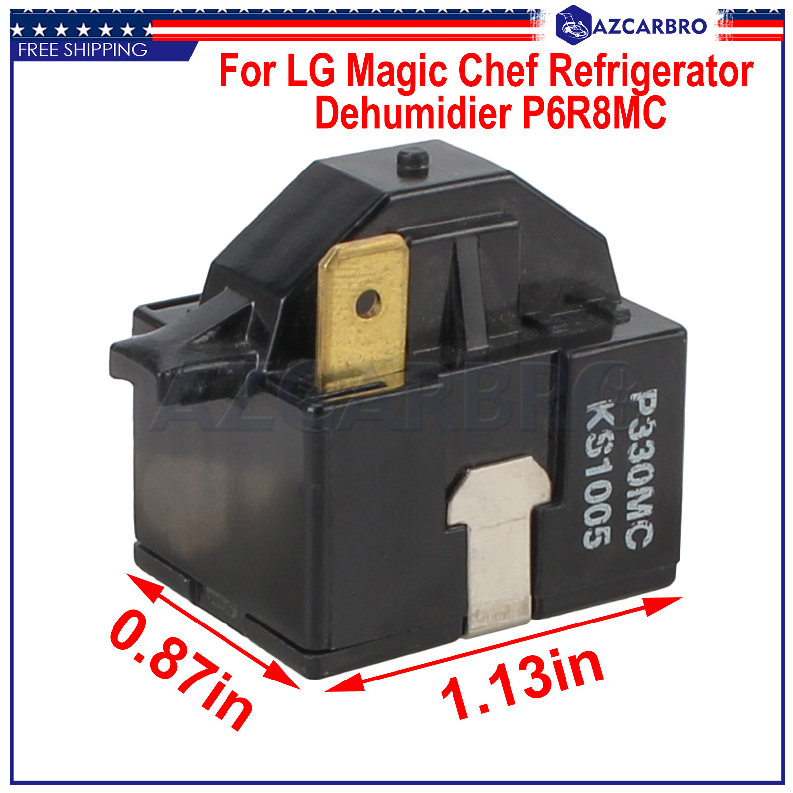 For LG Magic Chef Refrigerator Dehumidier Compressor Start Relay P6R8MC ...