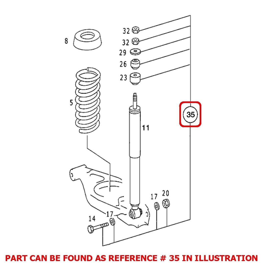 Genuine Rear Suspension Shock Absorber Mounting Kit 1249900399 for ...