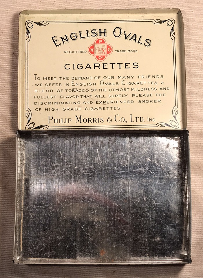 Vintage English Ovals Phillip Morris London Cigarette Tin Empty | eBay