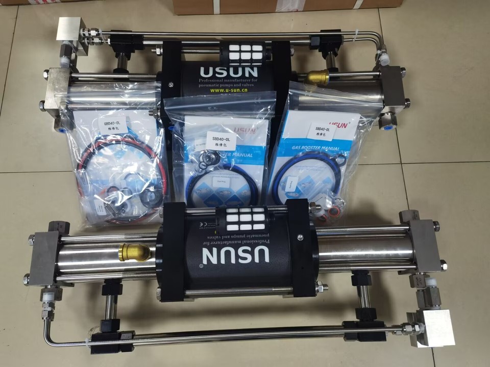 Free shipping USUN SBT15/40-OL Two Stage Air Driven Oxygen Booster Pump ...