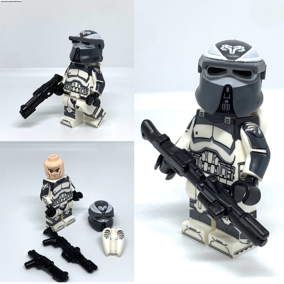 Wolf Pack Custom Minifigures Star Wars 104th Battalion Commander Wolffe ...
