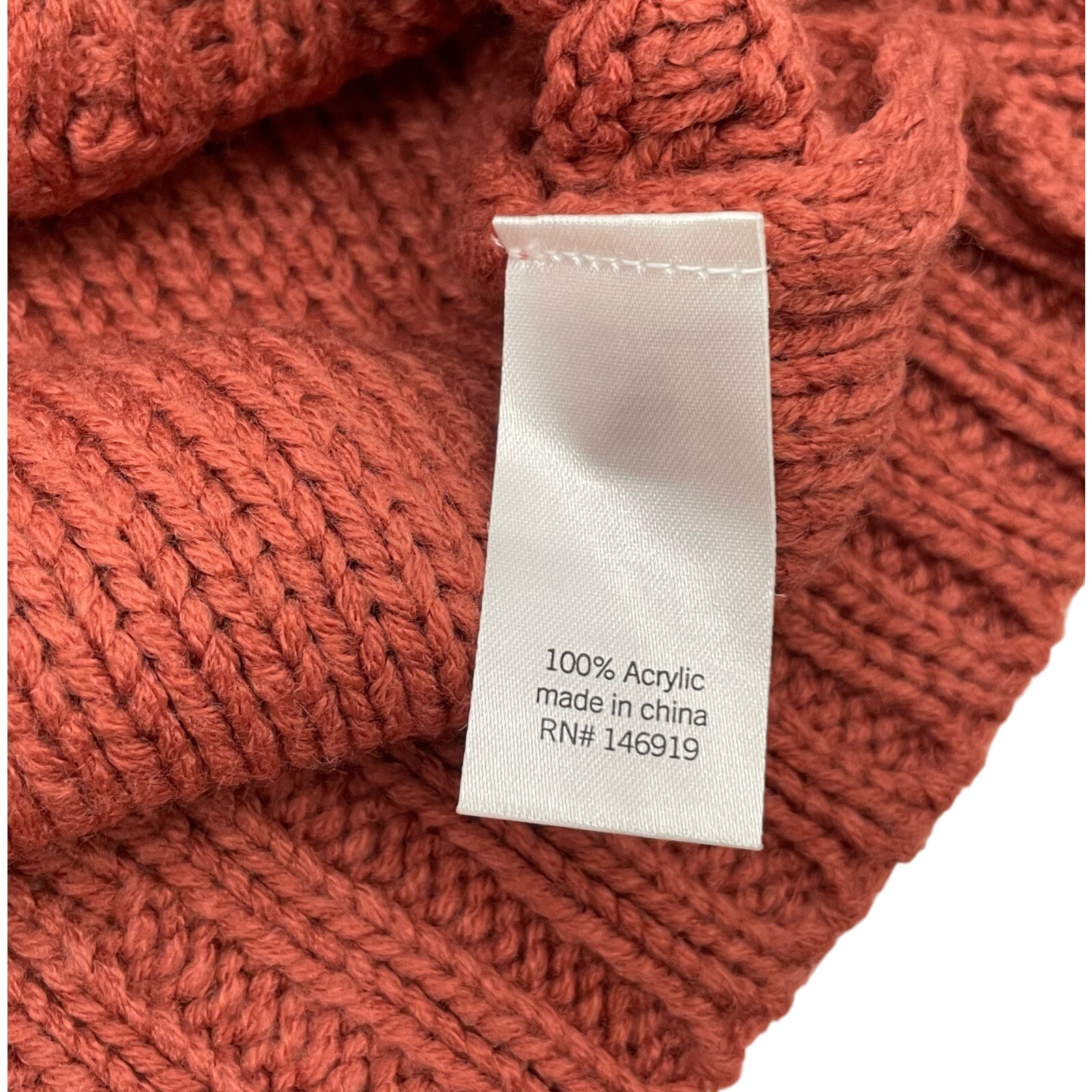 Mudd Drop Shoulder Cable Oversized Knit Sweater Terracotta Brown ...