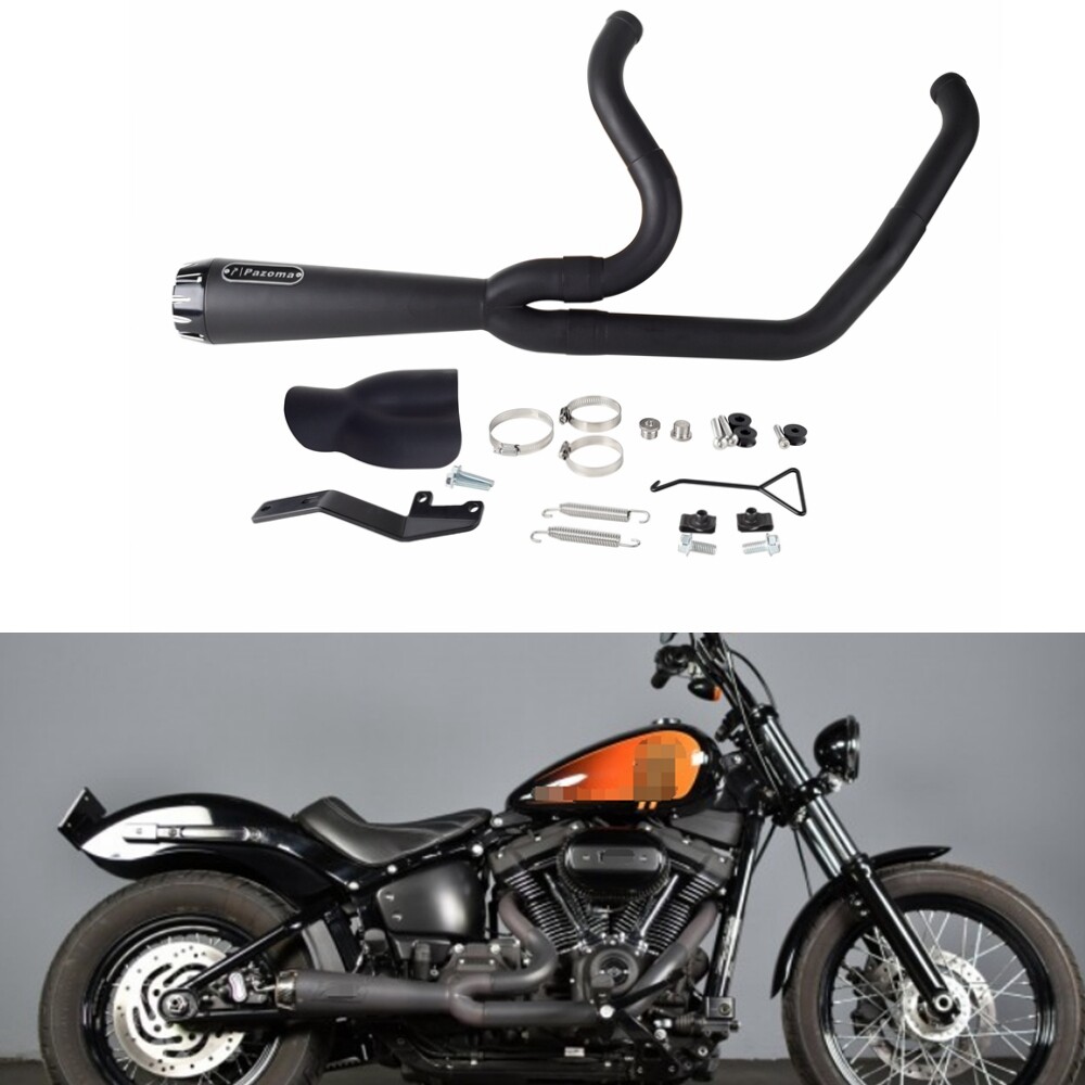 For 2018-2024 Harley Street Bob FXBBS 114 Club Style 2-into-1 Exhaust ...