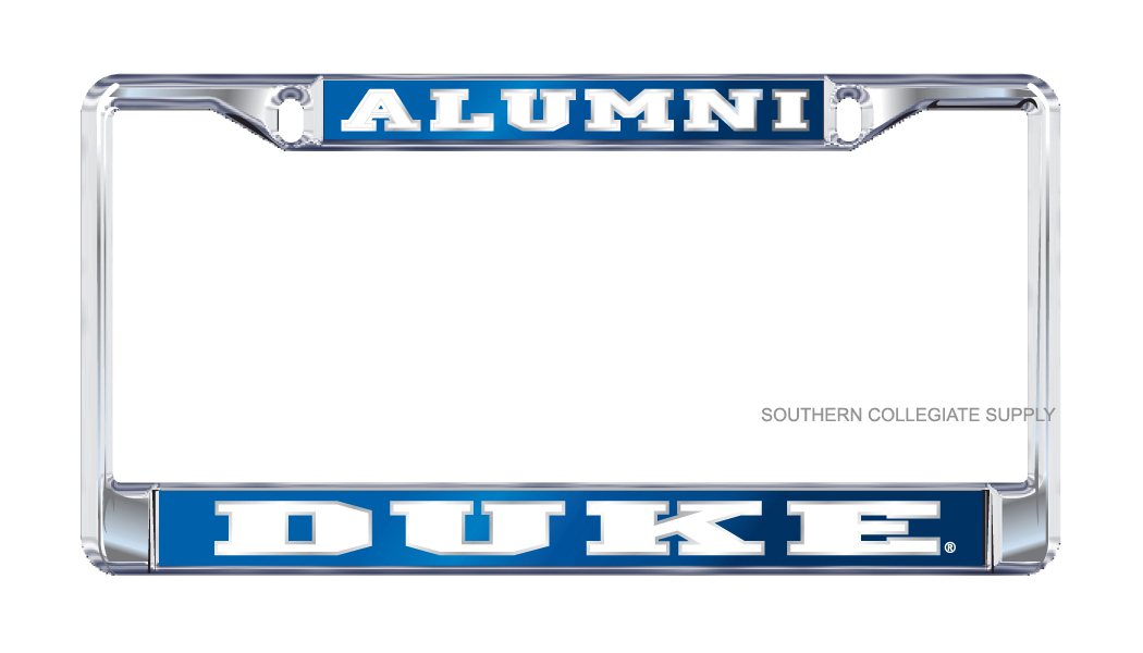 DUKE UNIVERSITY "ALUMNI" Mirrored License Plate / Tag Frame | eBay