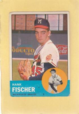 1963 Topps #554 Hank Fischer Braves VG Very Good RC Rookie #26669 | eBay