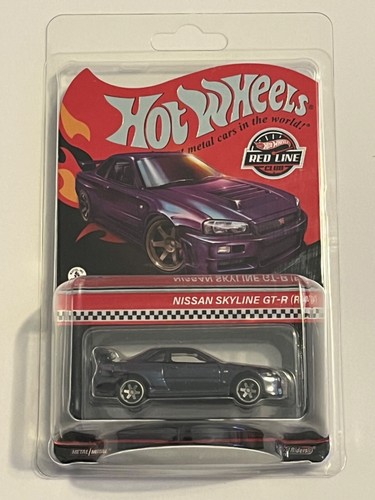 Hot Wheels 2024 RLC Nissan Skyline GT-R r34 Midnight Purple Blue w ...