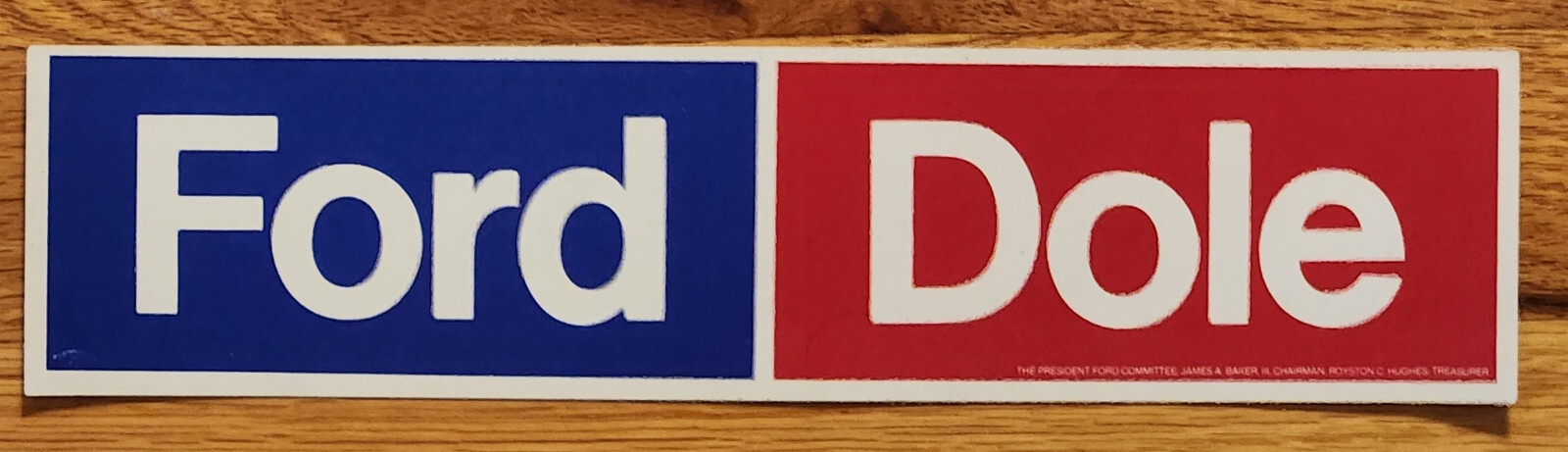 1976 Ford - Dole Bumper Sticker President & VP Political | eBay