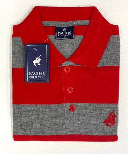 PACIFIC POLO CLUB Men's Slim Fit Short Sleeves Stripes Polo Shirt. | eBay
