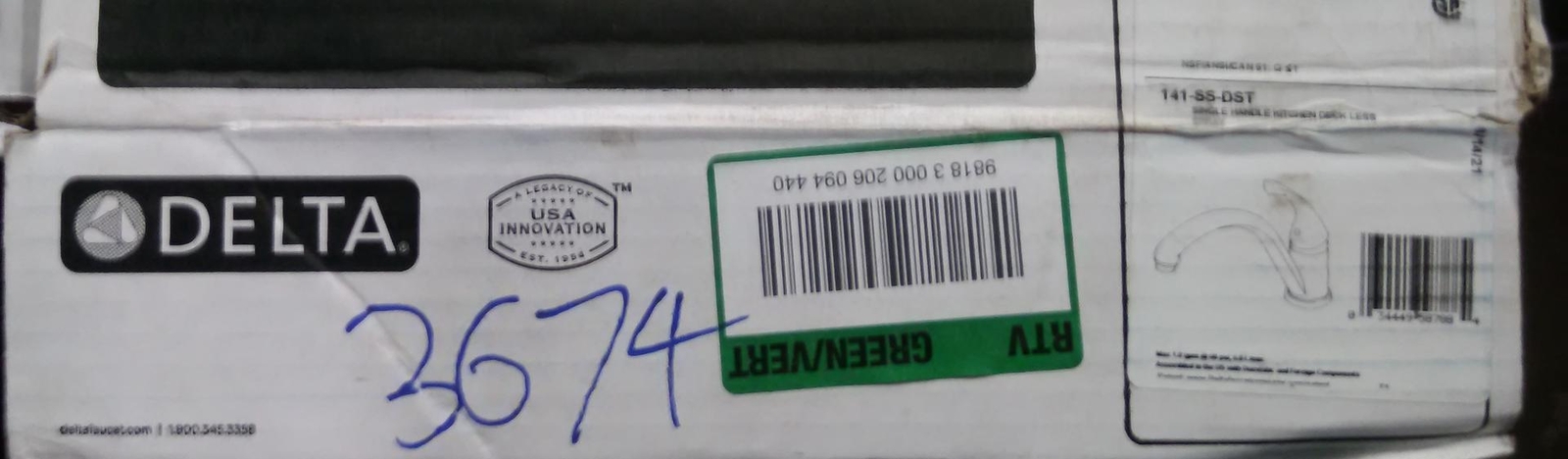 Delta 141-SS-DST Collins Single Handle Kitchen Faucet, Stainless | eBay