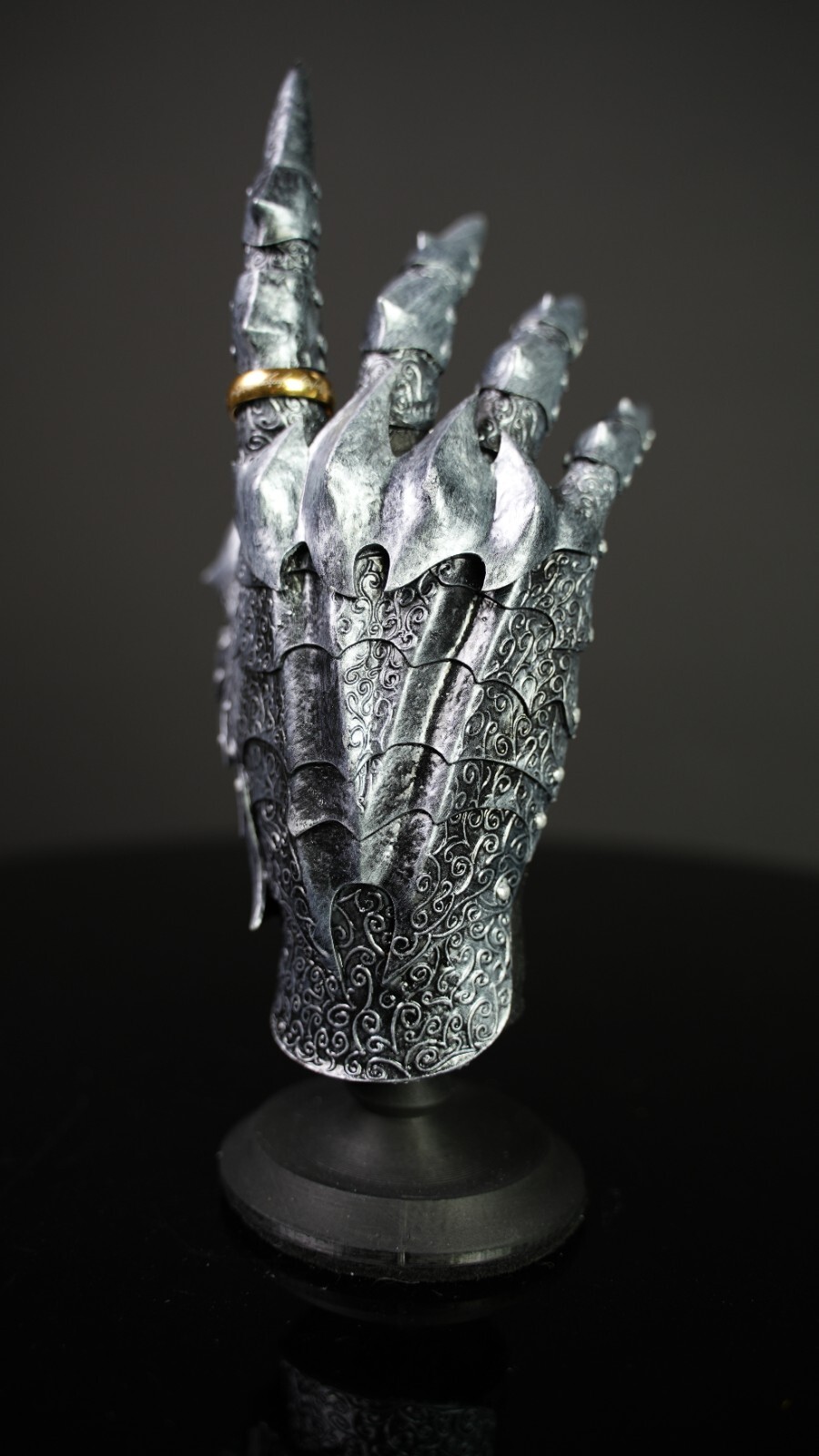 Hand of dark lord Sauron, With Real Metal Ring, 3d printed Sauron glove ...
