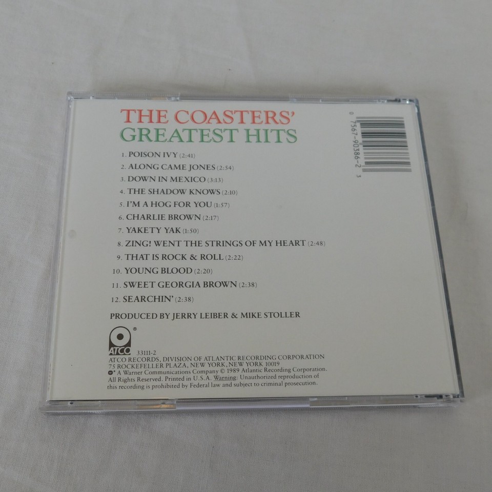 The Coasters Greatest Hits CD 1989 Warner Brothers Rock n Roll R&B Doo ...