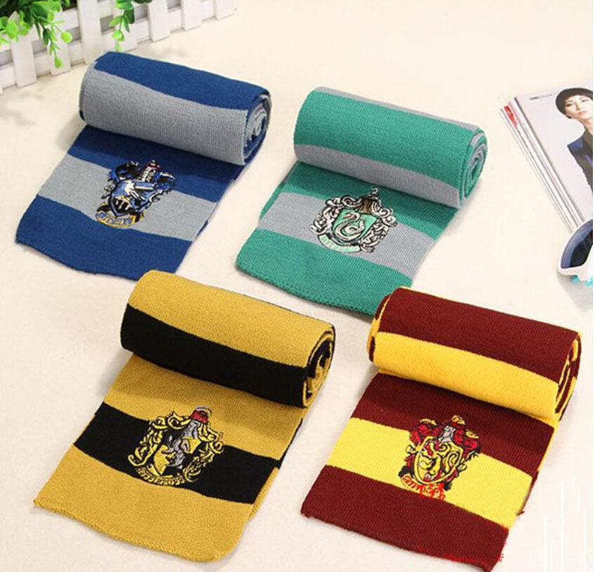 Harry Potter Gryffindor/Slytherin/Ravenclaw/Hufflepuff Wool Scarf New ...