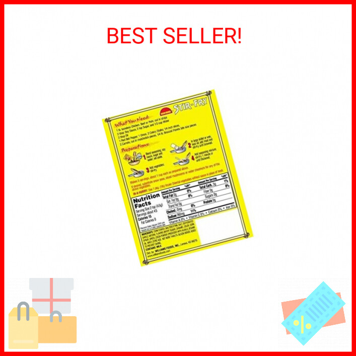 Stir Fry Seasoning Mix Packets - Asian Stir-Fry Recipe - 0.75 Ounces ...