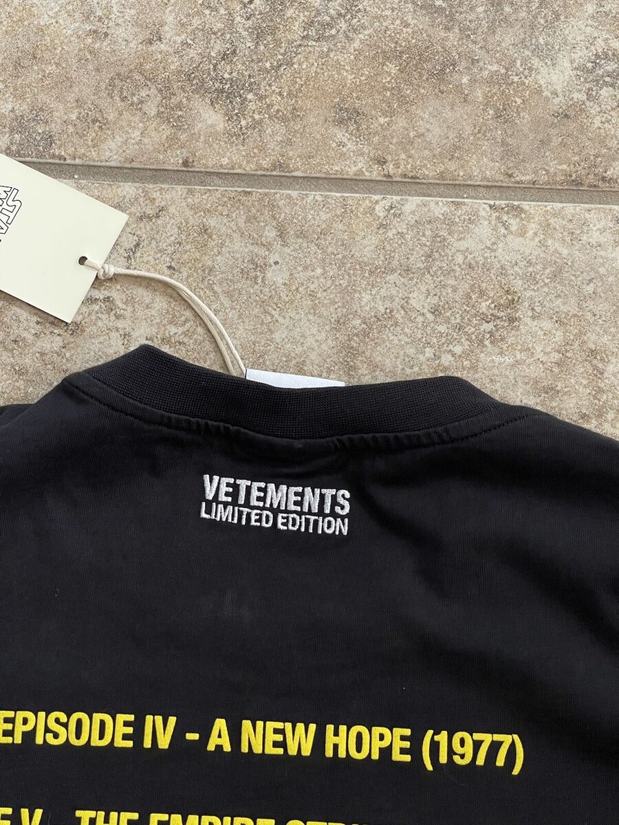 Vetements X Star Wars Black T-shirt Unisex M Brand New With Vetements X Star Wars Black T-shirt Unisex M Brand New With