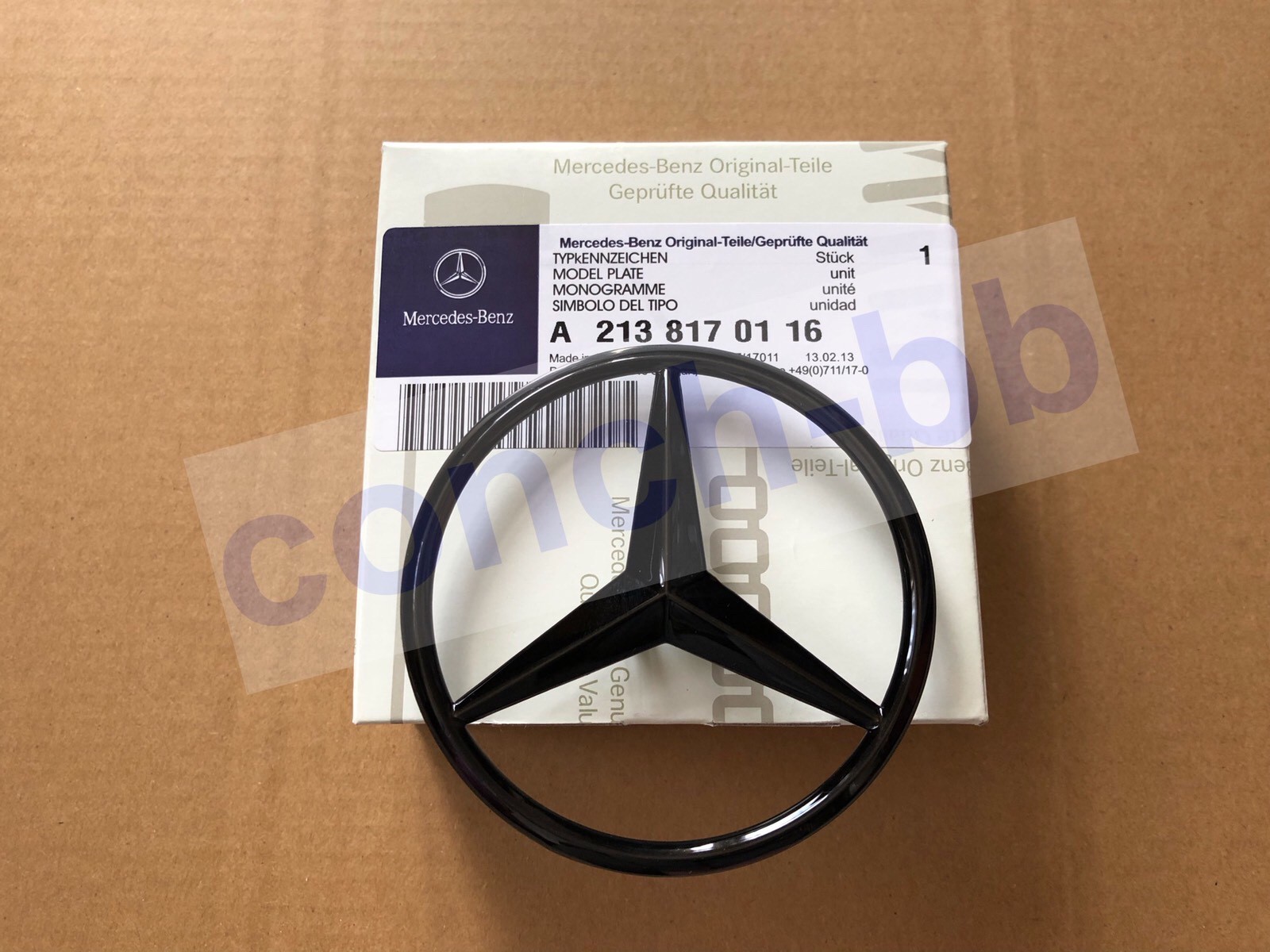 Gloss Black Star badge for Merc E Class W213 Rear Boot -A2138170116 ...