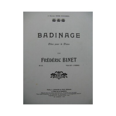 BINET Frederic Badinage Piano | eBay