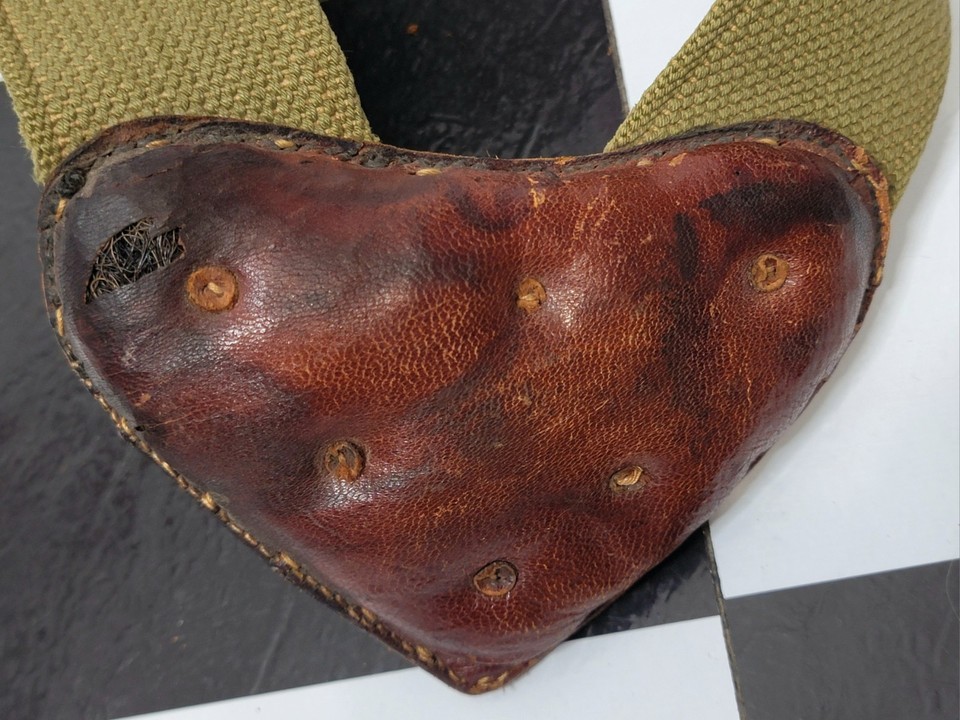 VTG US Military Khaki Flag Bearer's Adjustable Harness w/Holder Leather ...