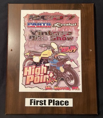 Vintage Motocross Bike Show Trophy Award 1st Place High Point MT Morris ...