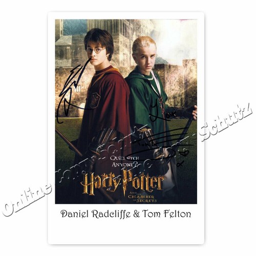 Daniel Radcliffe & Tom Felton aus Harry Potter - Autogrammfotokarte | eBay