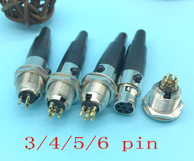2pin 3pin 4pin 5pin 6pin Mini XLR Audio Plug socket Microphone ...