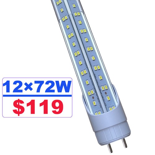 4FT LED Type B Tube Light Bulbs, 72W 6500K Daylight, 7200LM 4 Foot T12 ...