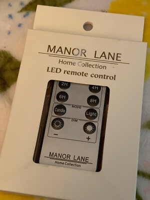 MANOR LANE Home Collection LED REMOTE CONTROL, Compatible Shimmer ...
