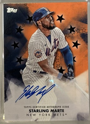 2024 topps series 1 Starling Marte Auto Baseball Stars 95/199 | eBay