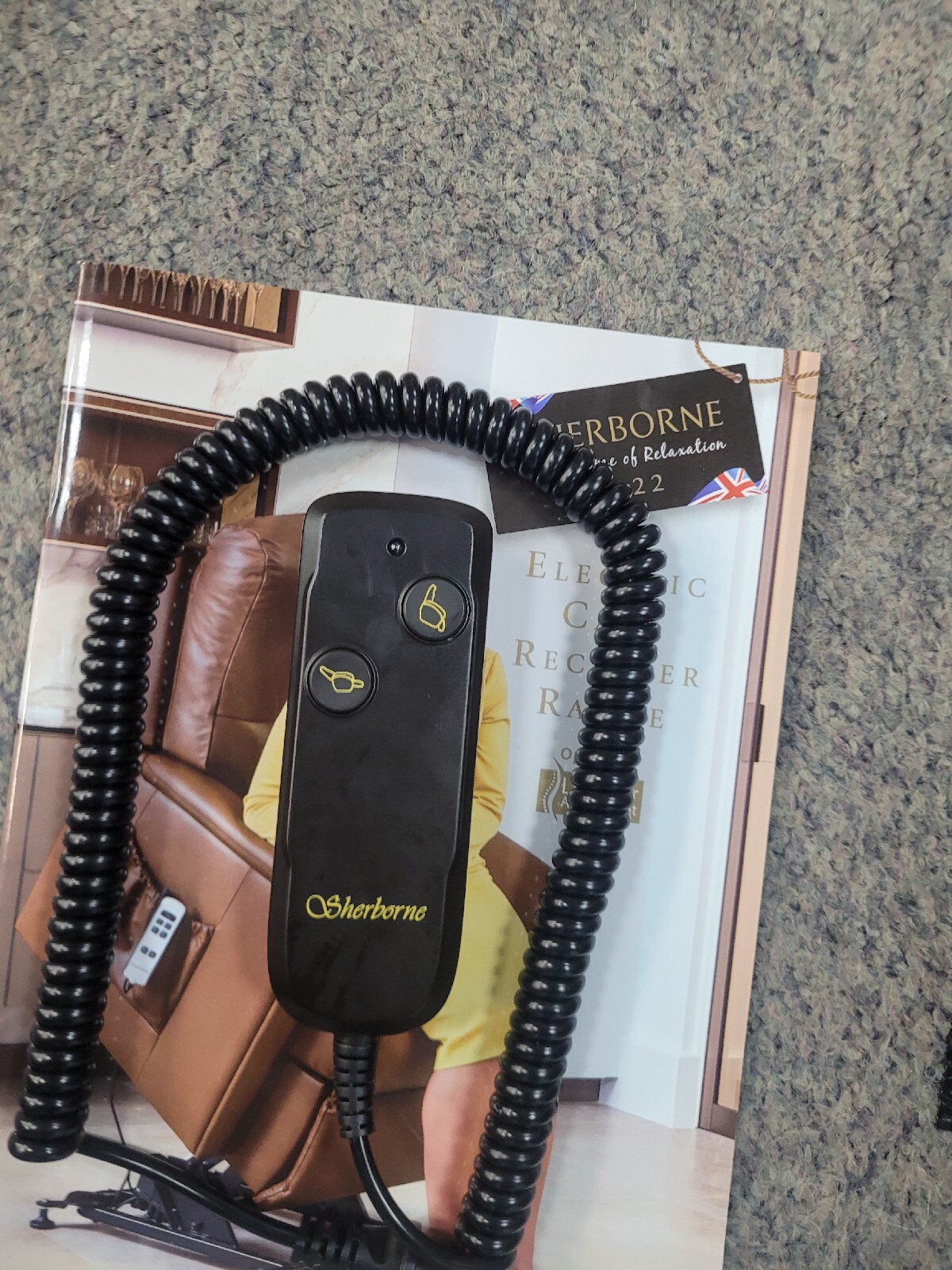 New 2 Button Mobility Electric Chair Riser Recliner Sherborne Handset ...