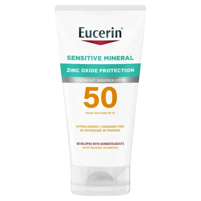 Eucerin Sensitive Mineral Lightweight Sunscreen Lotion SPF 50 4fl oz ...