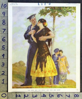 1916 MILITARY SAILOR NAVY WAR ENEMY ROMANCE ANGUS MAC DONALL LIFE COVER ...