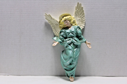 Angel Wall plaque Vintage Beautiful w/Silver Sparkle - Approx 11" tall ...