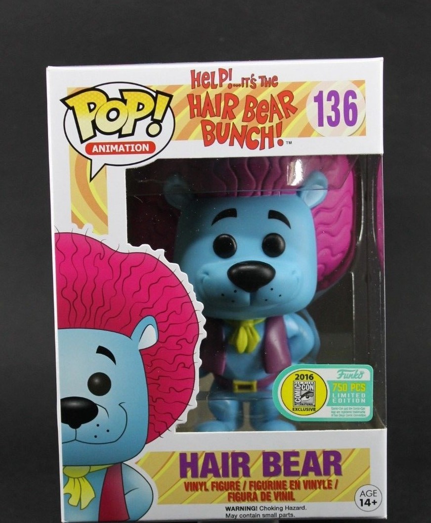 FUNKO POP ANIMATION HAIR BEAR BUNCH #136 HAIR BEAR (BLUE 2016 SDCC ...