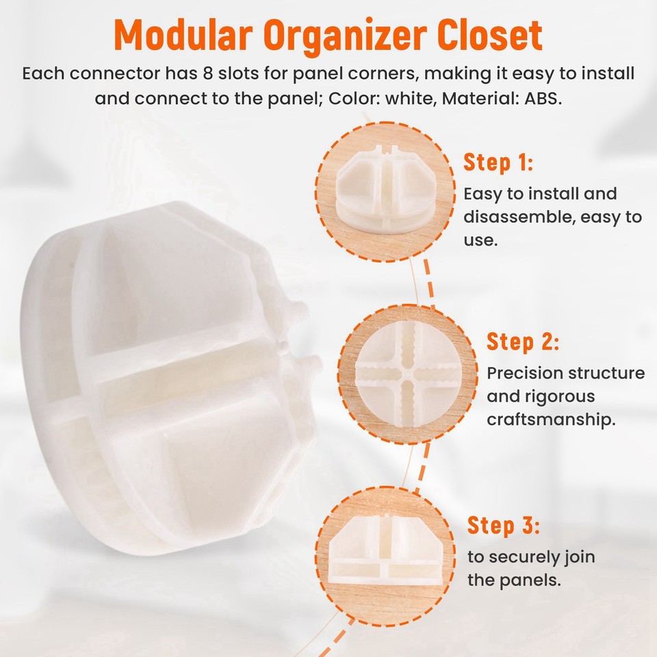 20 Pcs Grid Cube Connector Abs Connectors For Wire Cube Storage ...