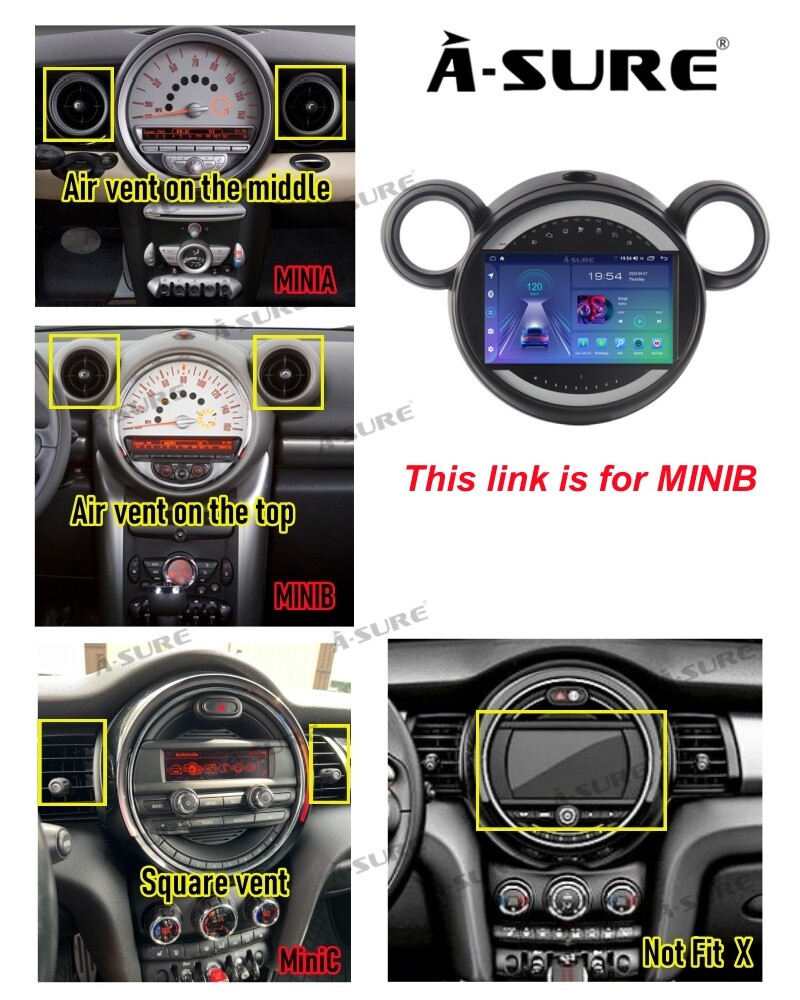 2+32GB Android 14 Stereo Radio Carplay GPS for BMW Mini Cooper Clubman ...