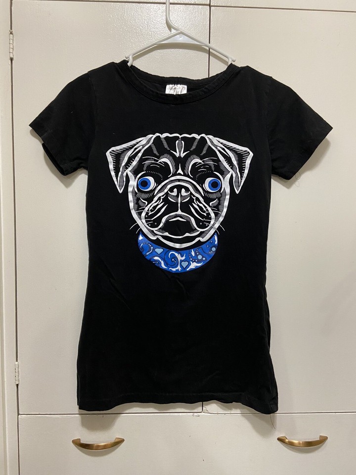 DOG PUG black Shirt Cute Women’s Size Small Pug Life , Doug | eBay