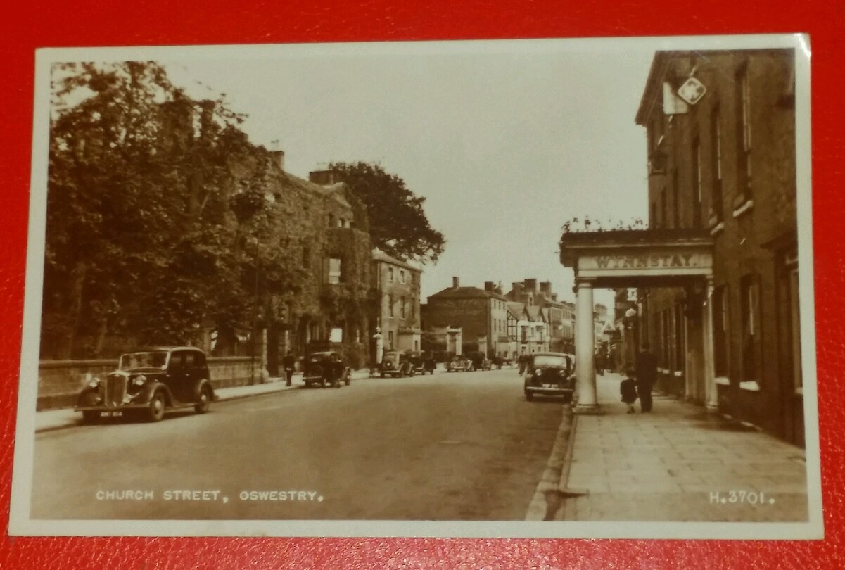 VINTAGE POSTCARD - CHURCH STREET, OSWESTRY, WYNNSTAY HOTEL - Early 1900 ...
