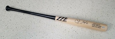 Autheticated Miami Marlins CHRIS JOHNSON 2016 Autographed MARUCCI BAT ...