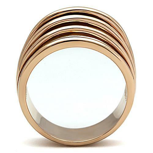 TK1414 - IP Rose Gold(Ion Plating) Stainless Steel Ring with No Stone ...