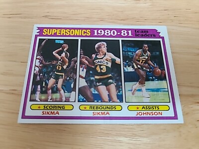 1981-82 Topps Jack Sikma Vinnie Johnson Seattle SuperSonics #64 $$$ | eBay