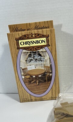 vtg Heritage in Miniatures Chrysnbon model F-270 kitchen table chairs ...