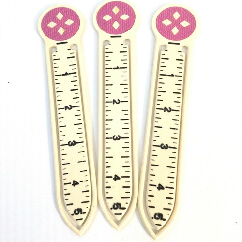 Vintage Dyno Marker Sewing Hem Rulers, 3 Pieces, Made in Spain, Pink ...