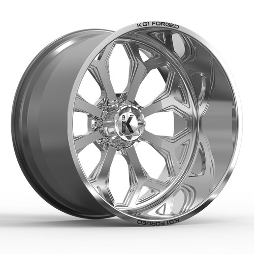 26x16 KG1 Forged KF008 Knox Polished FORGED Wheels Blank (-101mm) Set ...