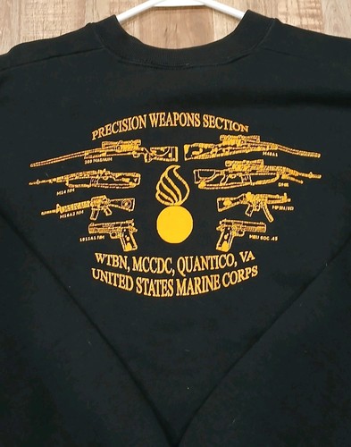 Vintage 80s USMC Marines Precision Weapons Section Sweatshirt Men's XL ...