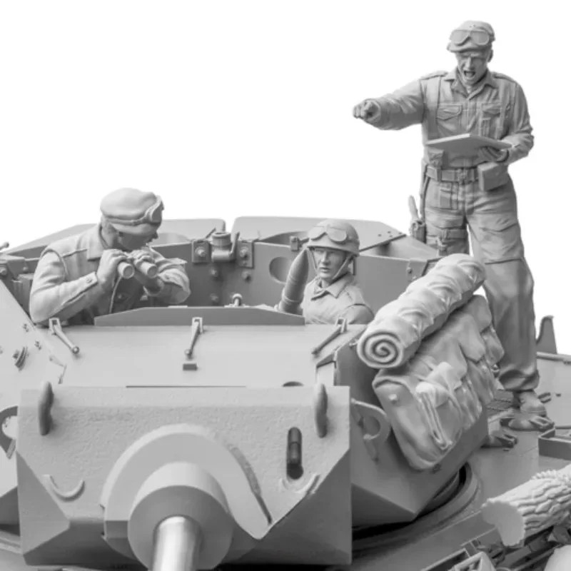 1:16 Resin Figure Model Kit WWII M10 Achilles British Army Tank Crew 3 ...