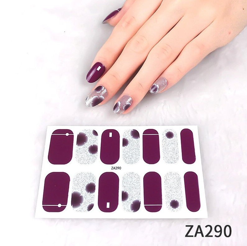 Full Size Nail Wraps Stickers Polish Manicure Art Self Stick Decor 3D ...